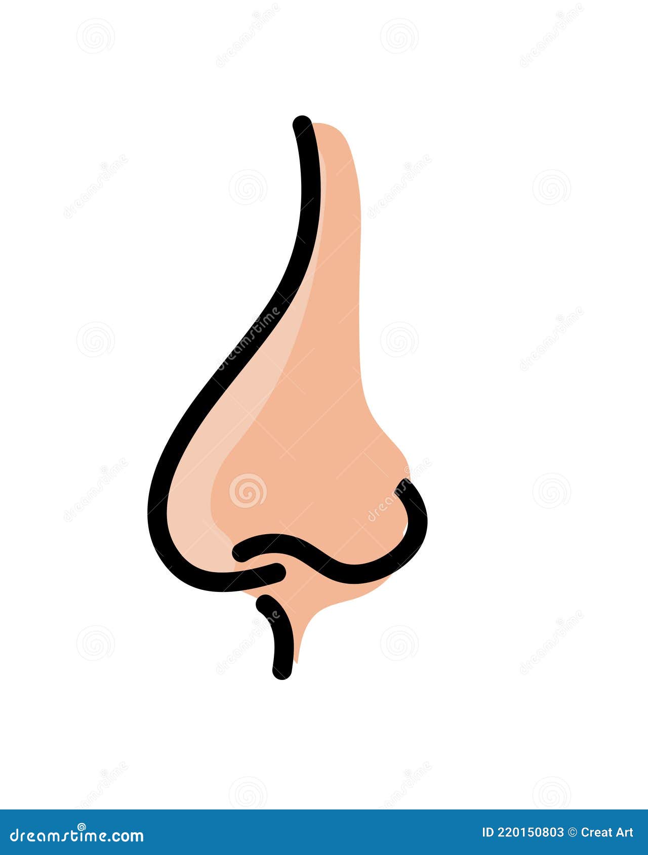 Nose Icons. Human Sense Symbols Cartoon Vector | CartoonDealer.com ...