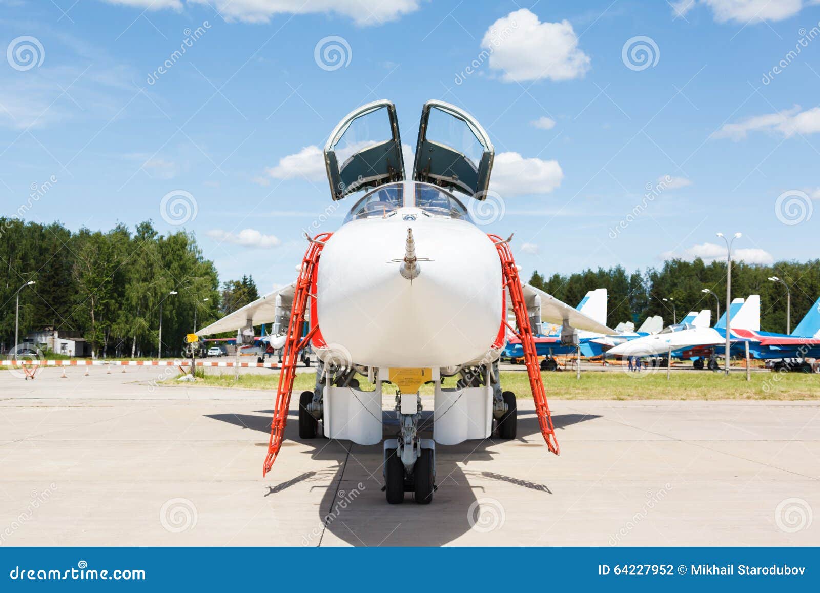 Nose jet military plane, stock photo. Image of front - 64227952