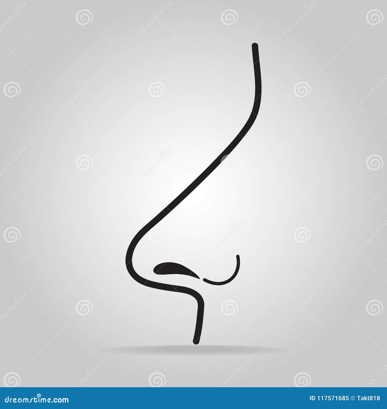 Nose Line Icon Sign Illustration Stock Vector - Illustration of face ...