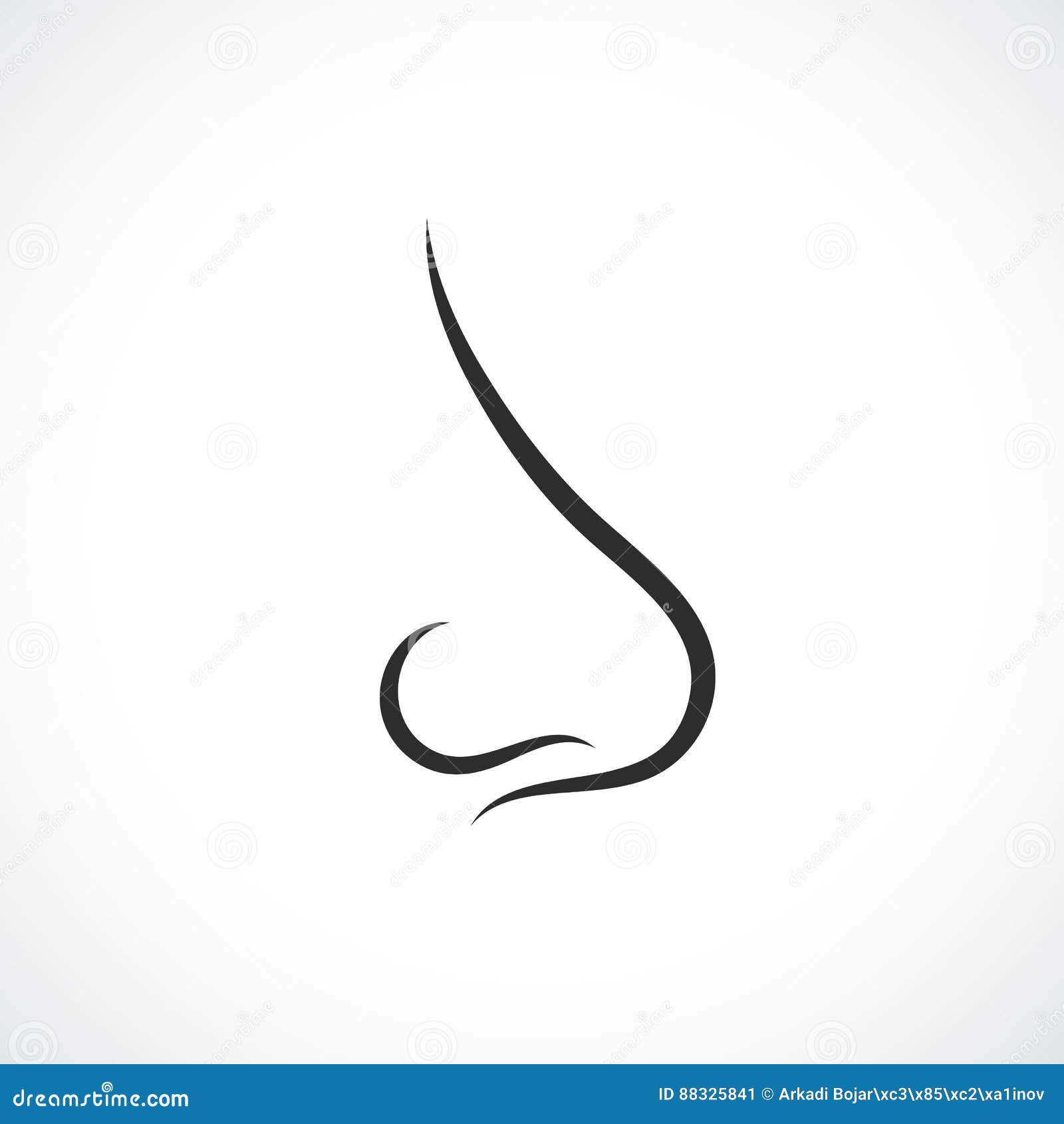Nose line vector icon stock vector. Illustration of odor - 88325841