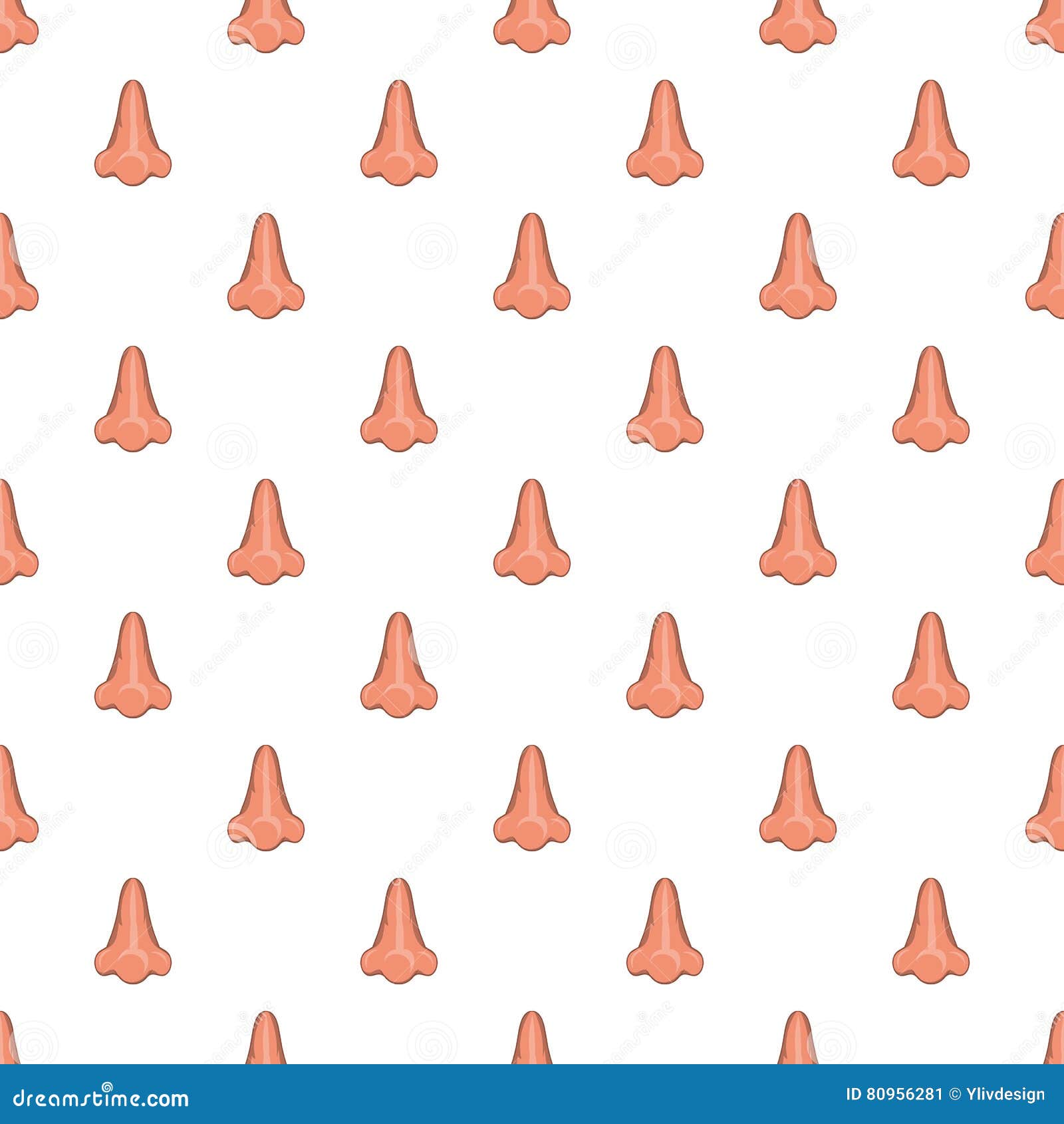 Nose Pattern, Cartoon Style Stock Vector - Illustration of medicine ...