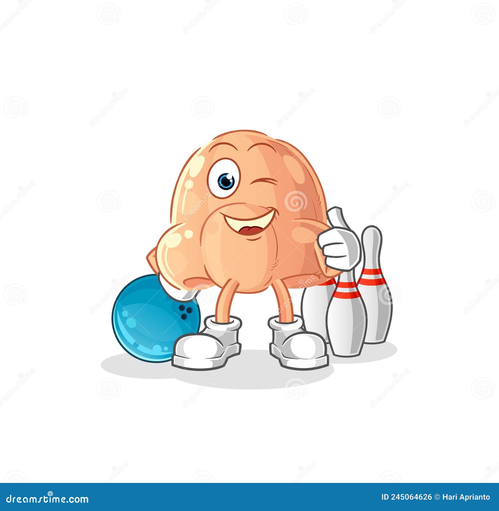 Nose Play Bowling Illustration. Character Vector Stock Vector ...