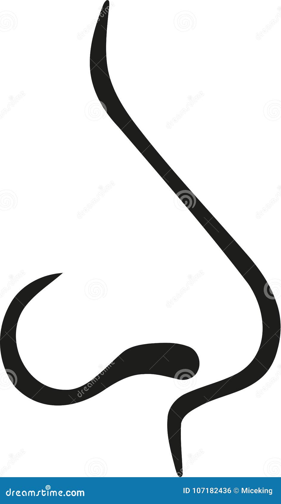 Nose profile face stock vector. Illustration of icon - 107182436