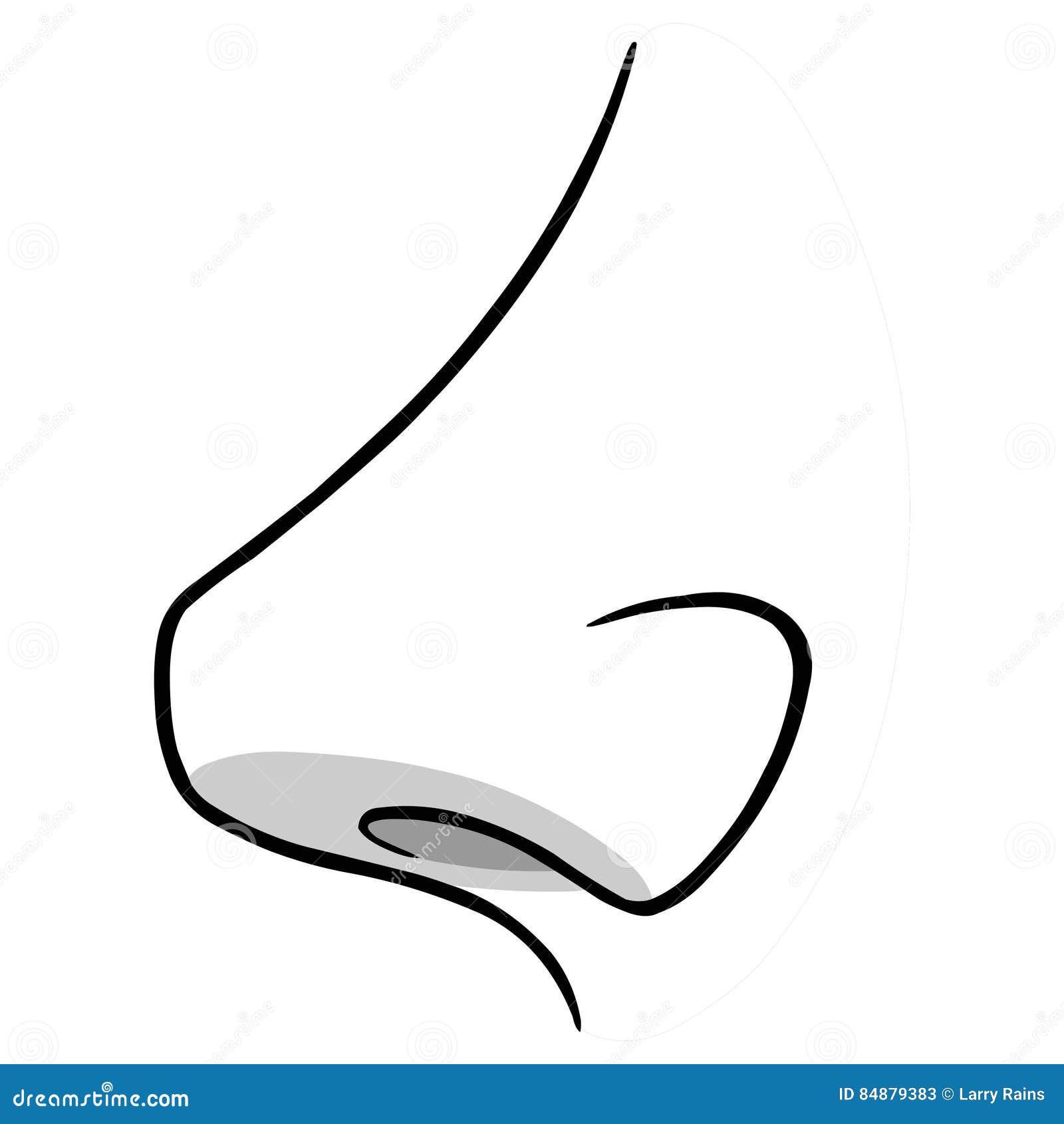 Nose Side View Illustration Stock Vector - Illustration of cold, nose ...