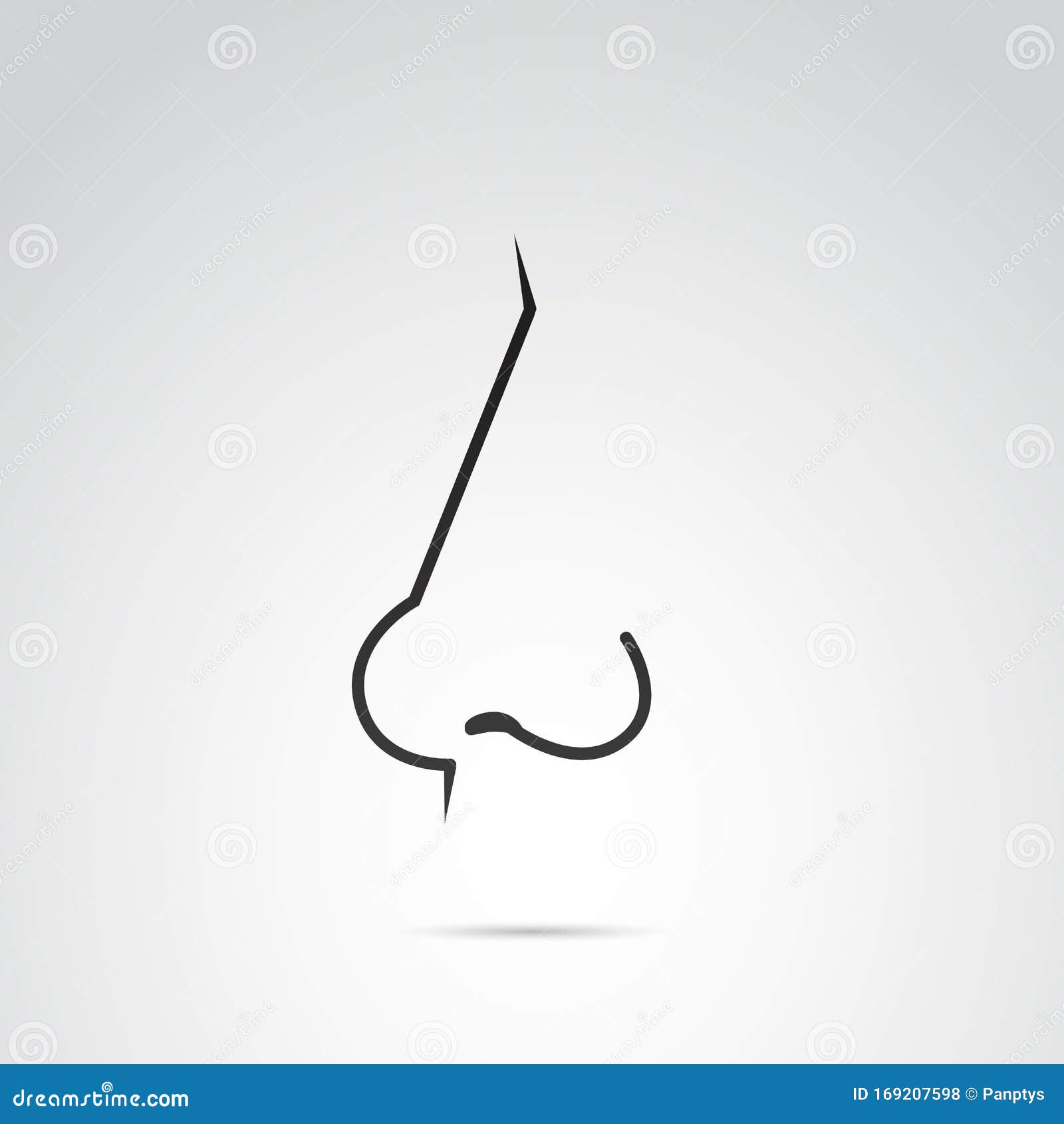 Nose Vector Icon Isolated on White Background. Stock Vector ...