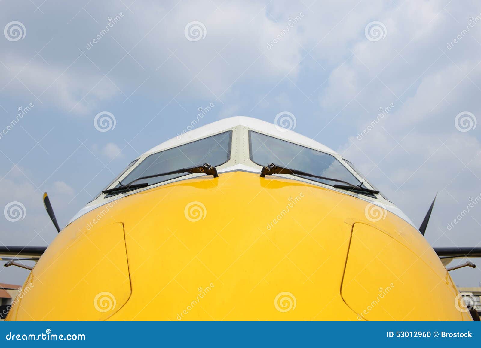 Nose View Of Cessna Sovereign Aircraft At The Airport Ramp Stock ...