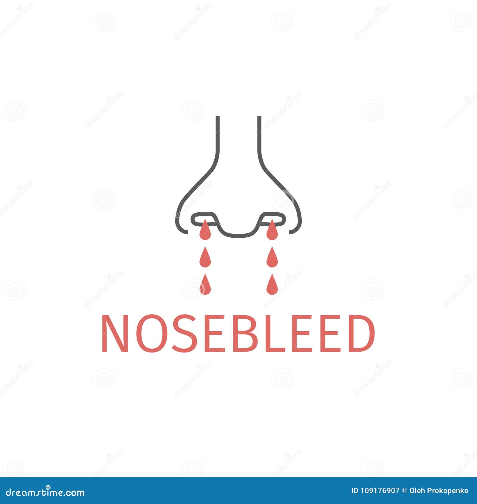 Nosebleed line icon stock vector. Illustration of healthcare - 109176907