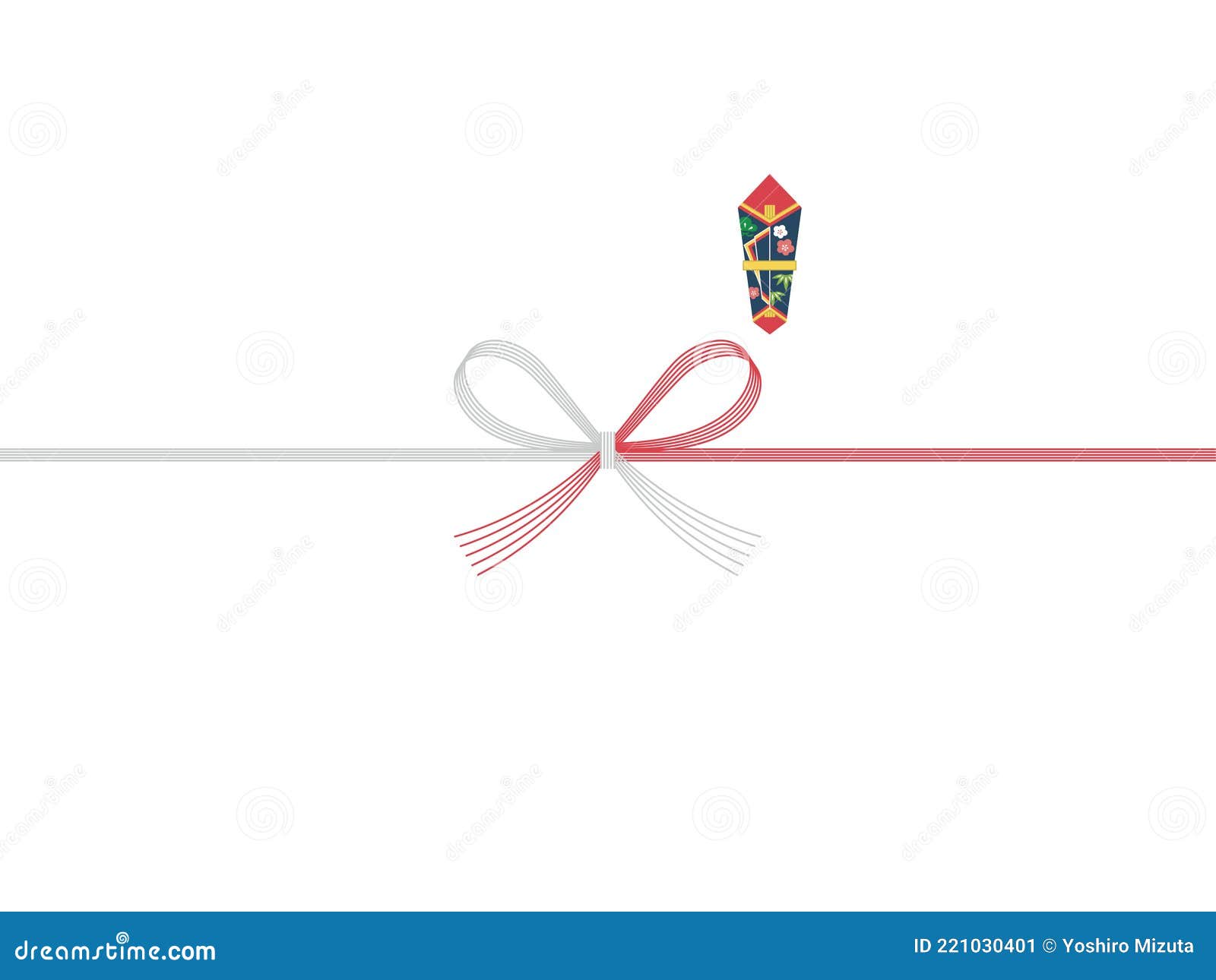 Noshi Folded Red and White Paper Stock Vector - Illustration of ...