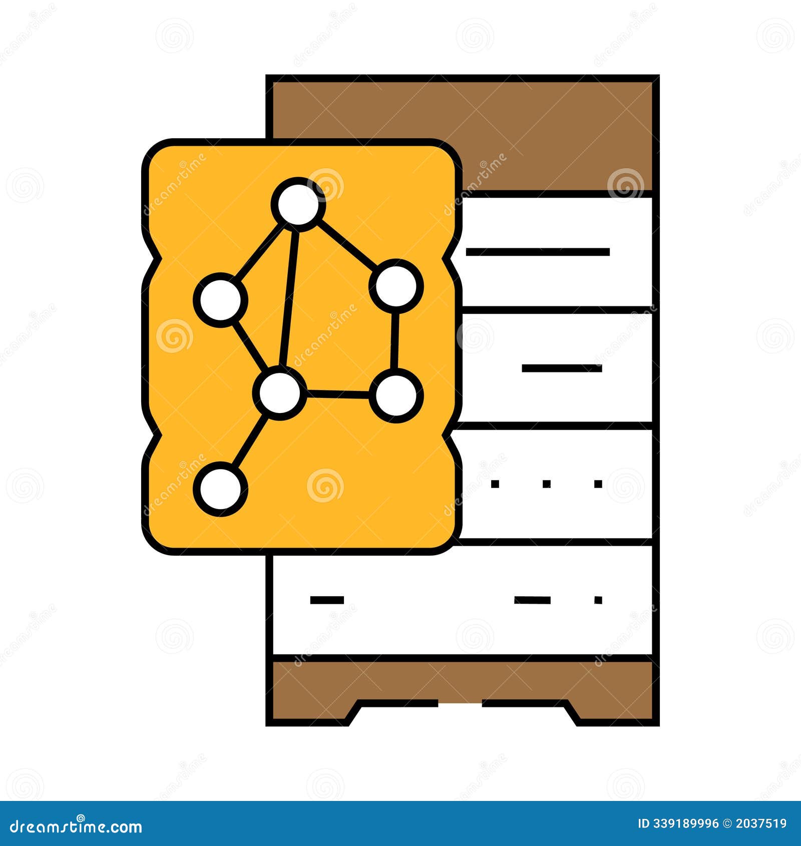 Nosql Database Icon Color Illustration Stock Vector - Illustration of ...