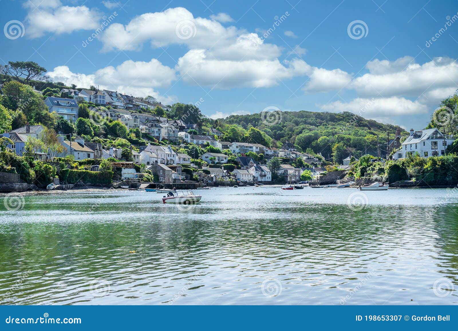 Noss Mayo stock image. Image of village, newton, south - 198653307