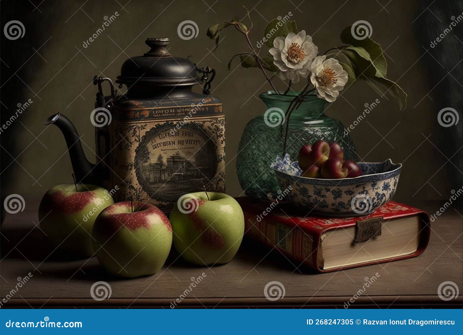Nostalgic Antique Vintage Still Life with Old Vintage Objects. Ai ...