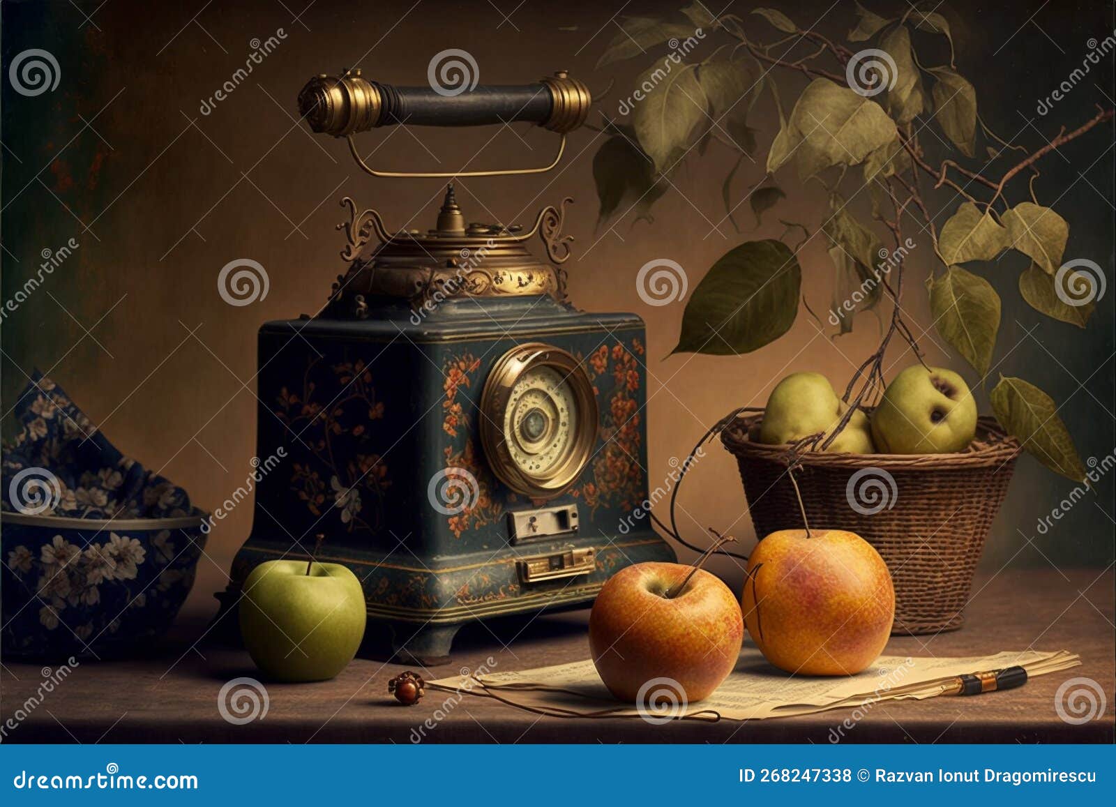 Nostalgic Antique Vintage Still Life with Old Vintage Objects. Ai ...