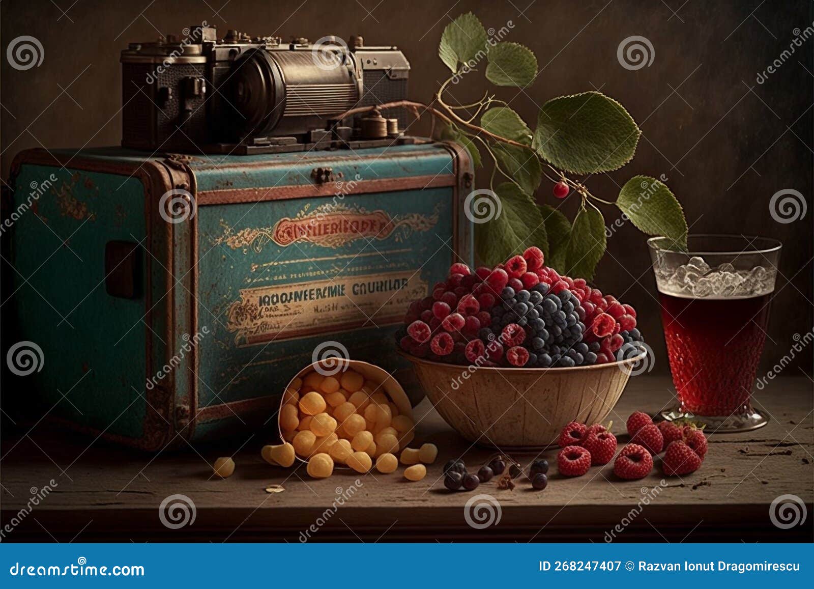 Nostalgic Antique Vintage Still Life with Old Vintage Objects. Ai ...
