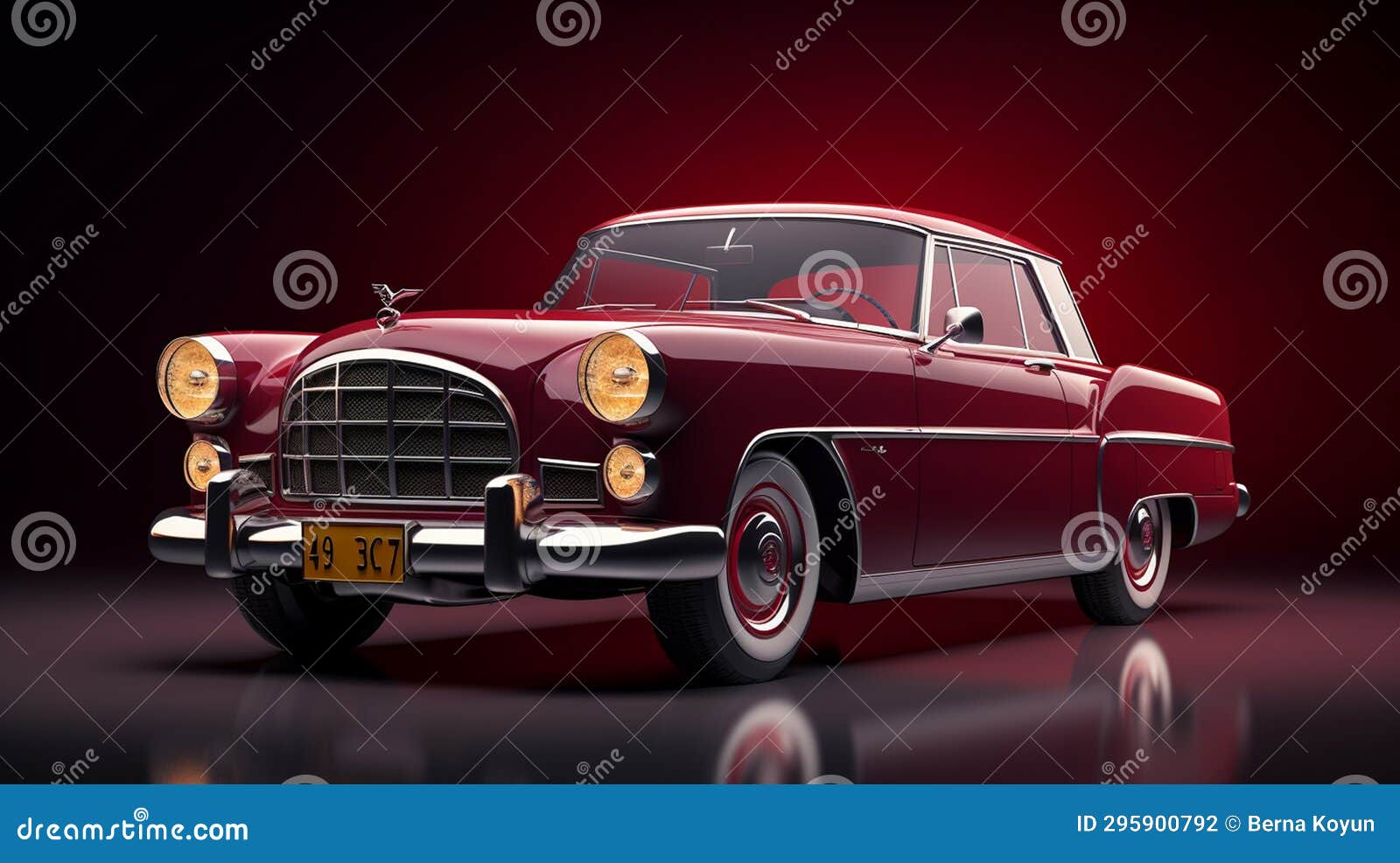 Nostalgic Auto Old Retro Car Appeal Stock Illustration - Illustration ...