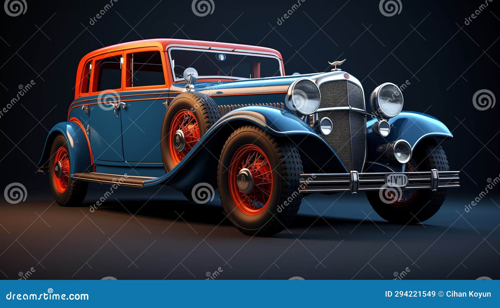 Nostalgic Automotive Classic Vintage Car Stock Illustration ...