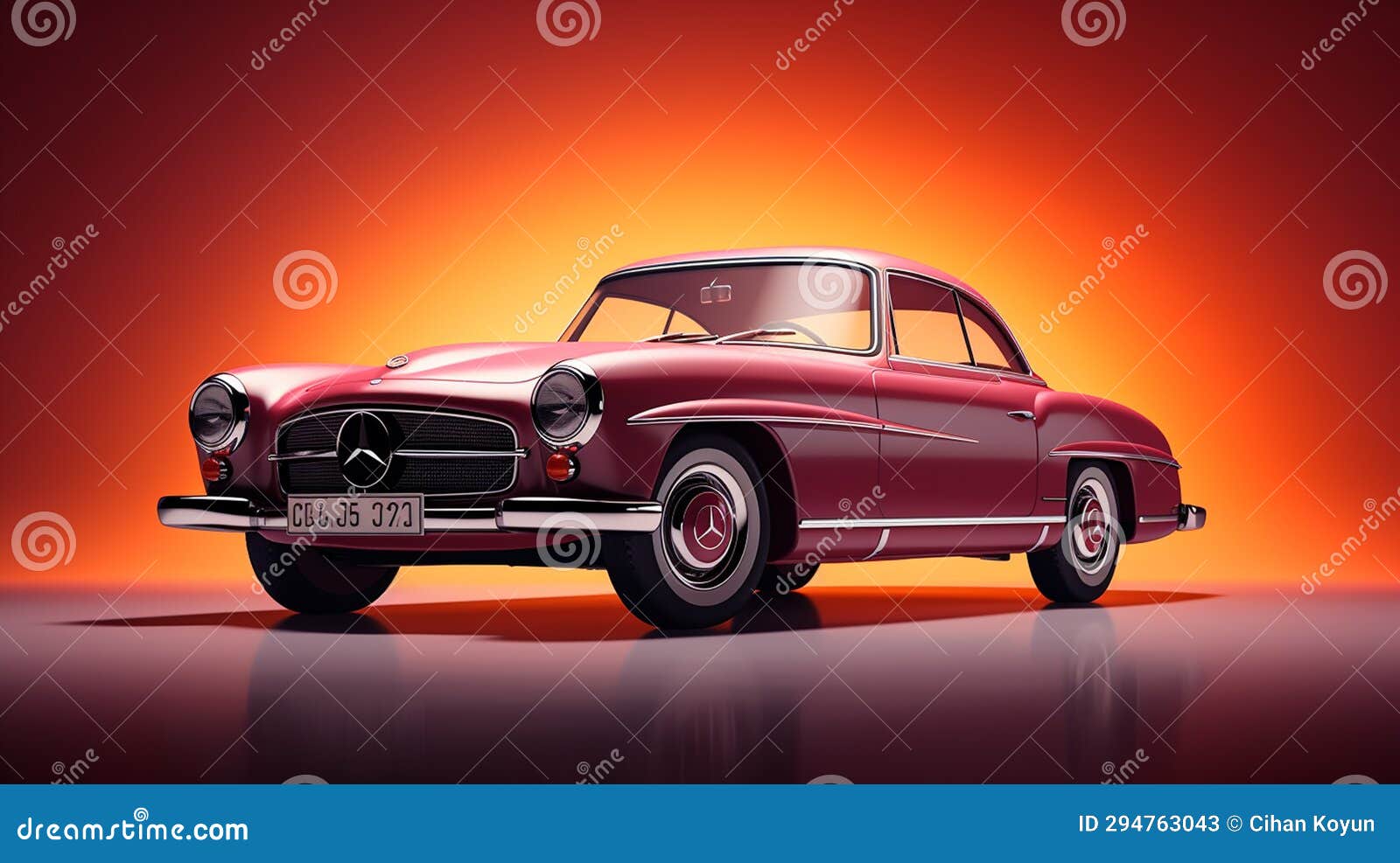 Nostalgic Automotive Classic Vintage Car Stock Illustration ...