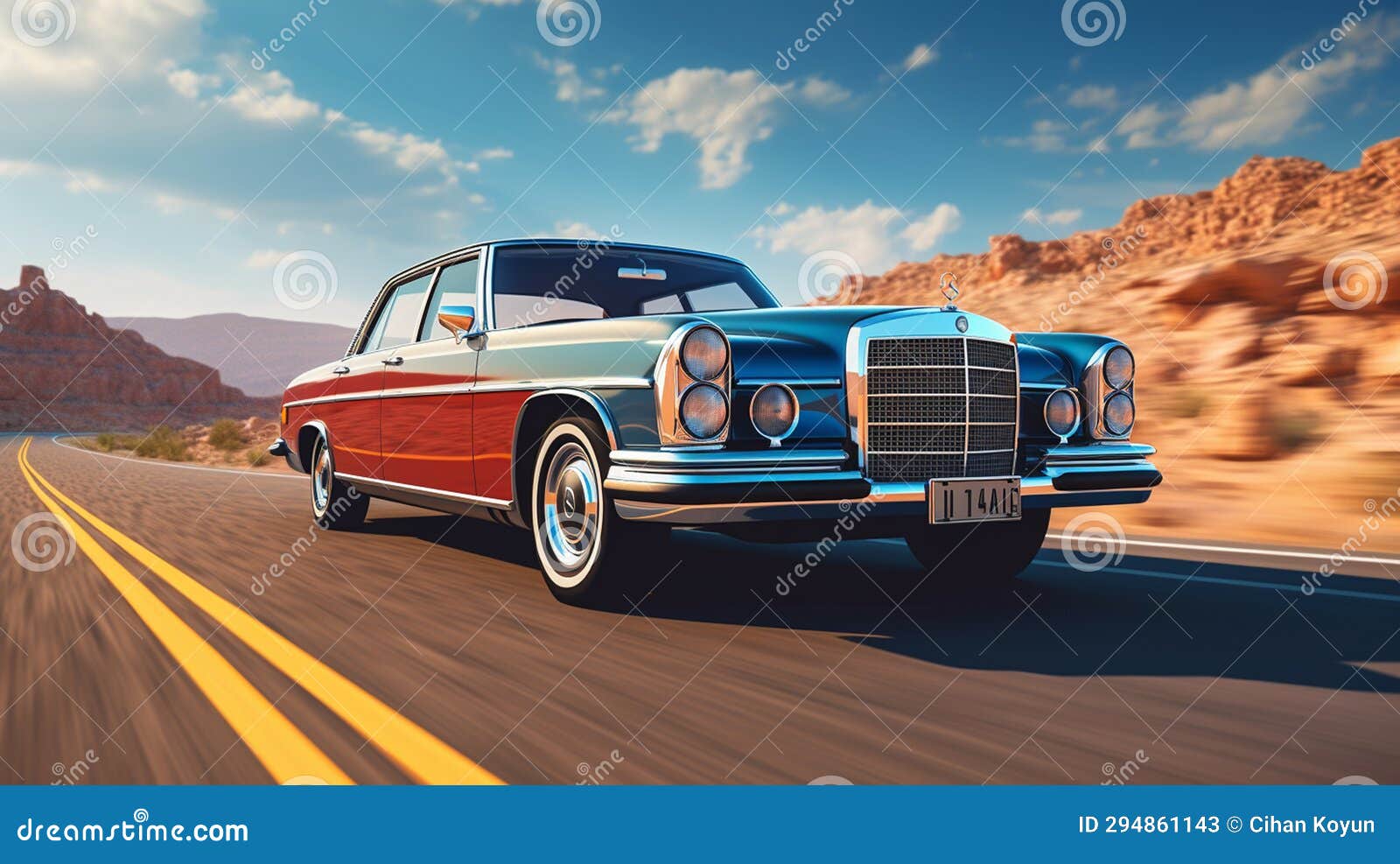 Nostalgic Automotive Classic Vintage Car Stock Illustration ...