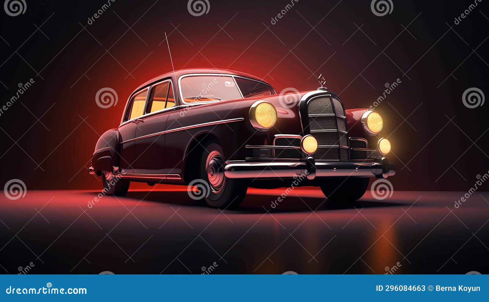 Nostalgic Automotive Classic Vintage Car Stock Illustration ...