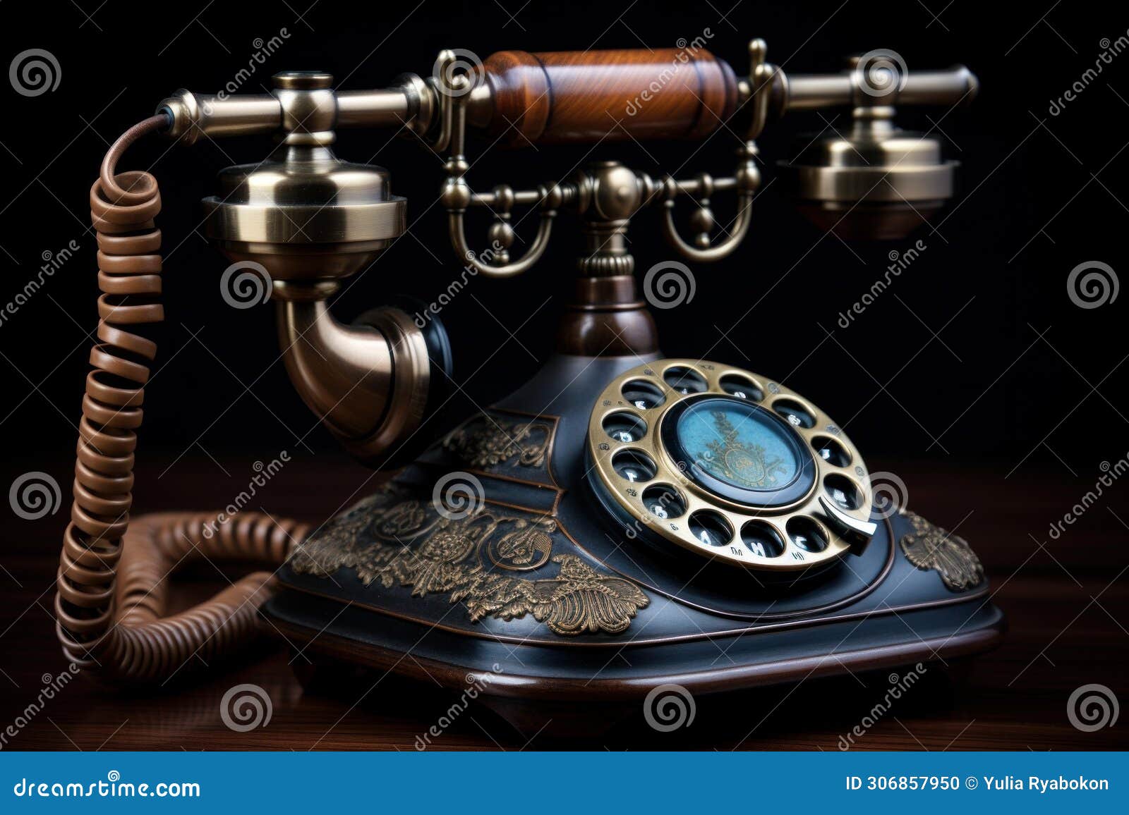 Nostalgic Old Fashioned Telephone. Generate Ai Stock Illustration ...