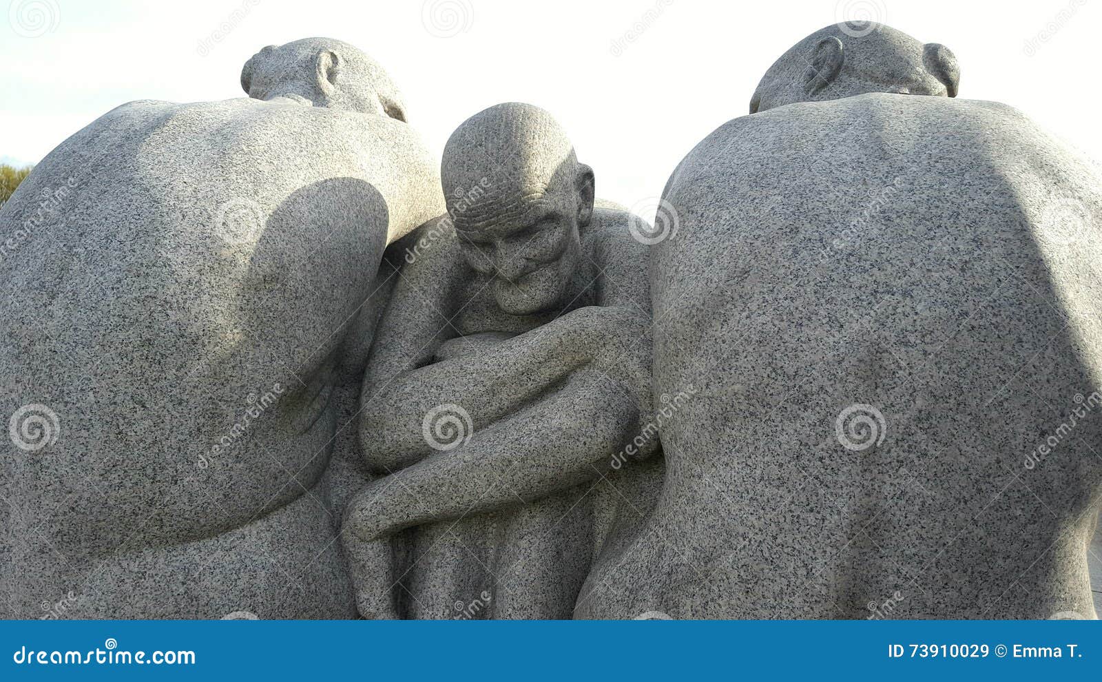 Sculpture of a Sad Old Man in Frogner Park Editorial Stock Image ...