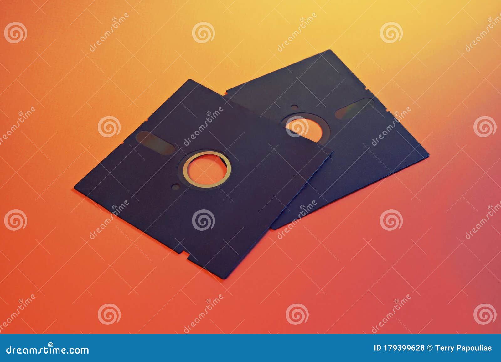 5.25 Retro Floppy Disks in a Colorfull Background Stock Photo - Image ...