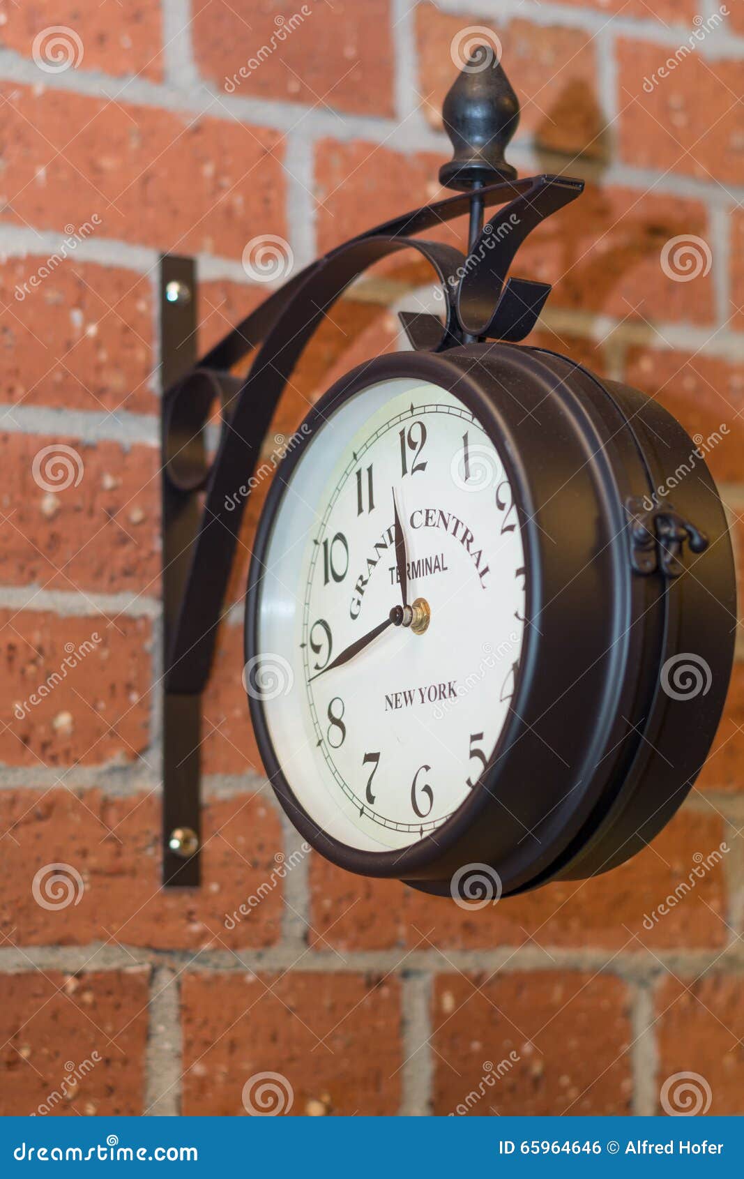 Nostalgic station clock stock photo. Image of brick, chronological ...