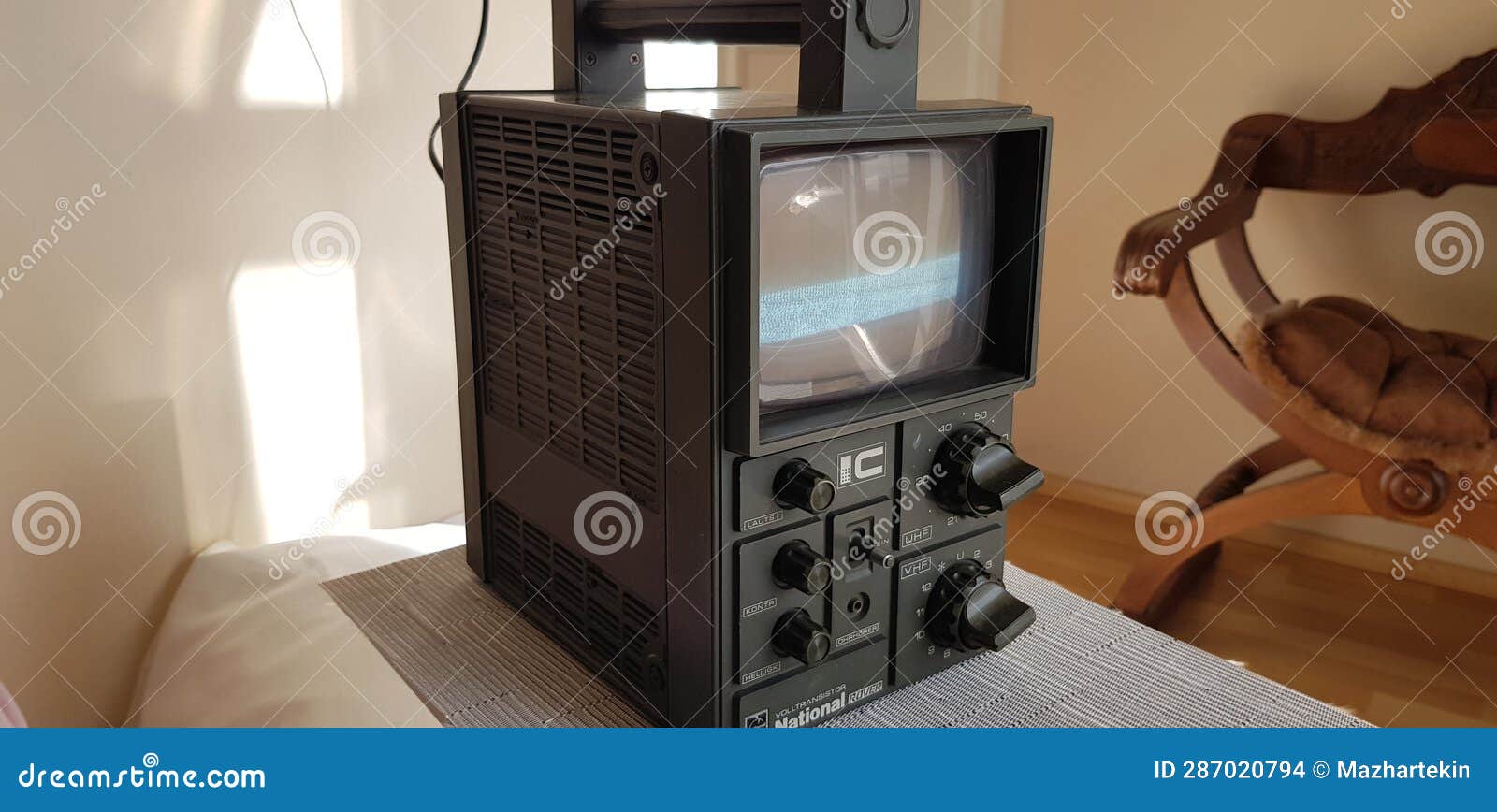 Nostalgic Television, Year 1956 we Use it Mobile, Historical Electronic ...