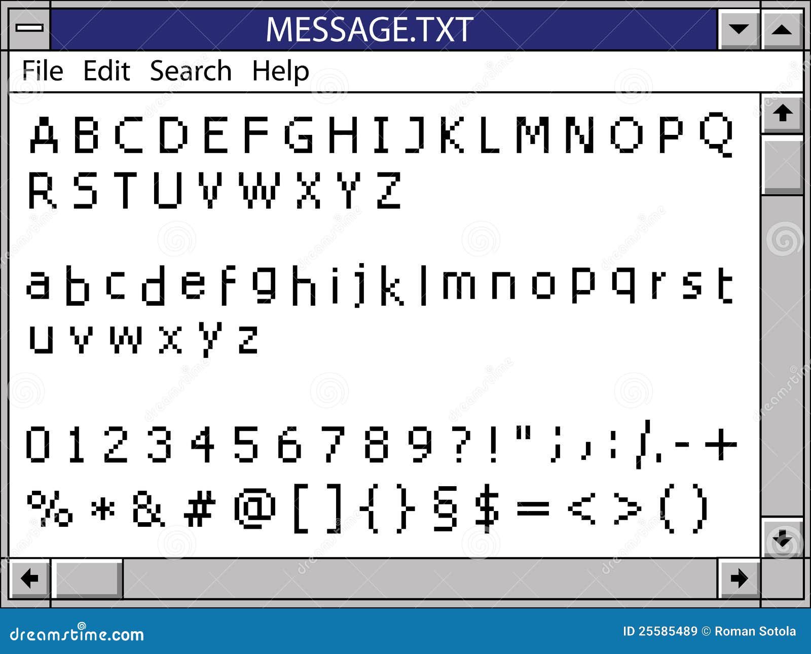 Nostalgic Window - Pixel Font Alphabet Cartoon Vector | CartoonDealer ...
