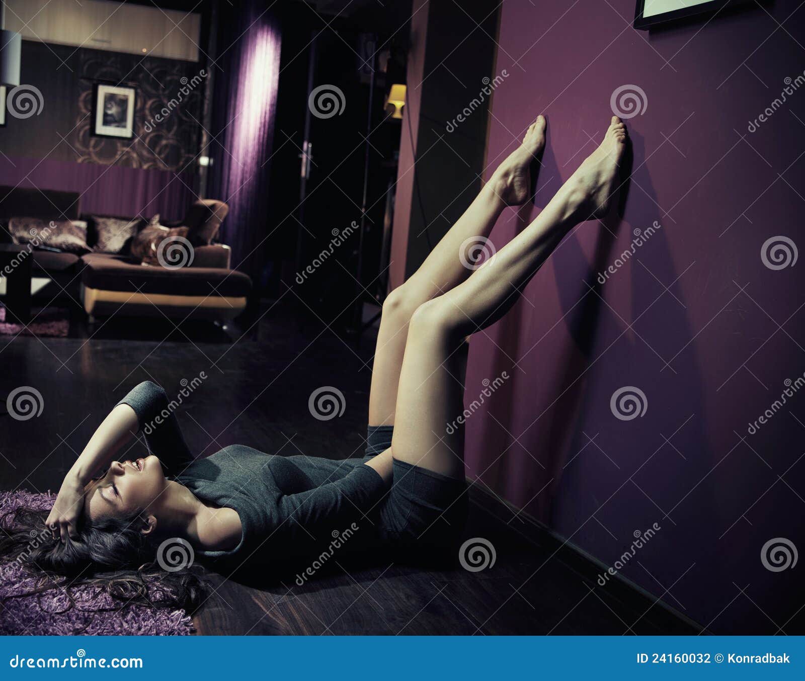 Nostalgic woman stock photo. Image of elegant, lights - 24160032