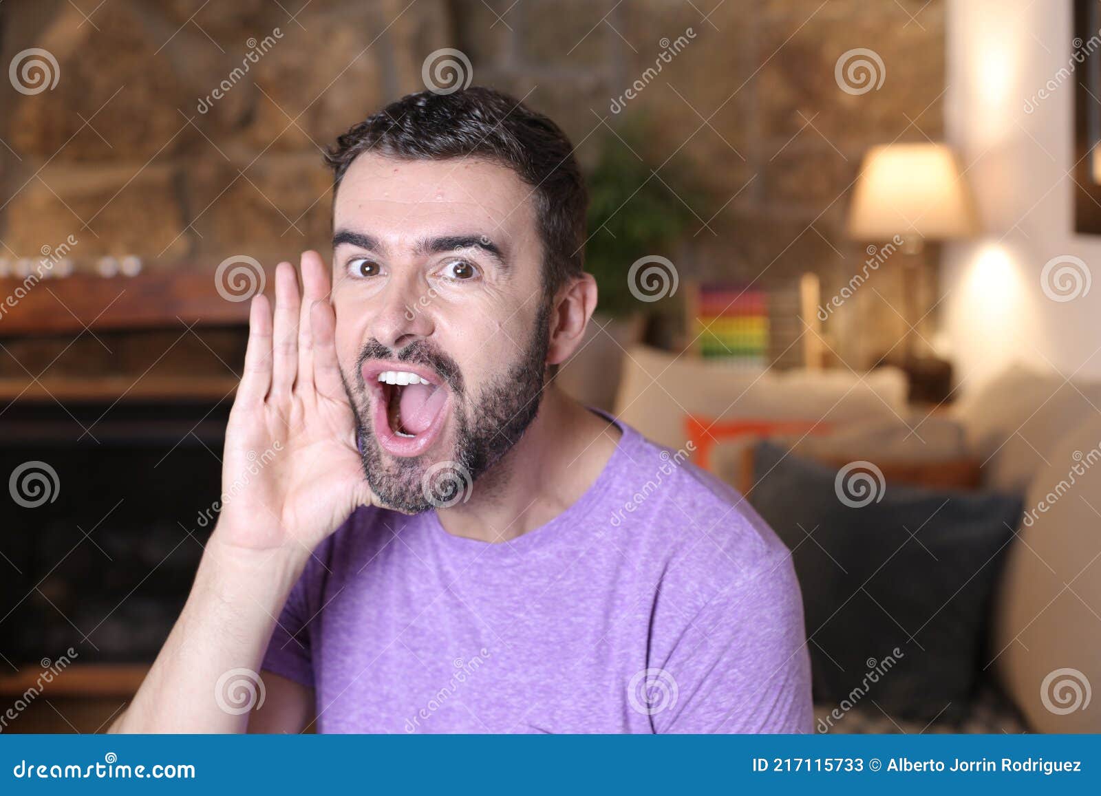 Nosy man telling a secret stock image. Image of cheerful - 217115733