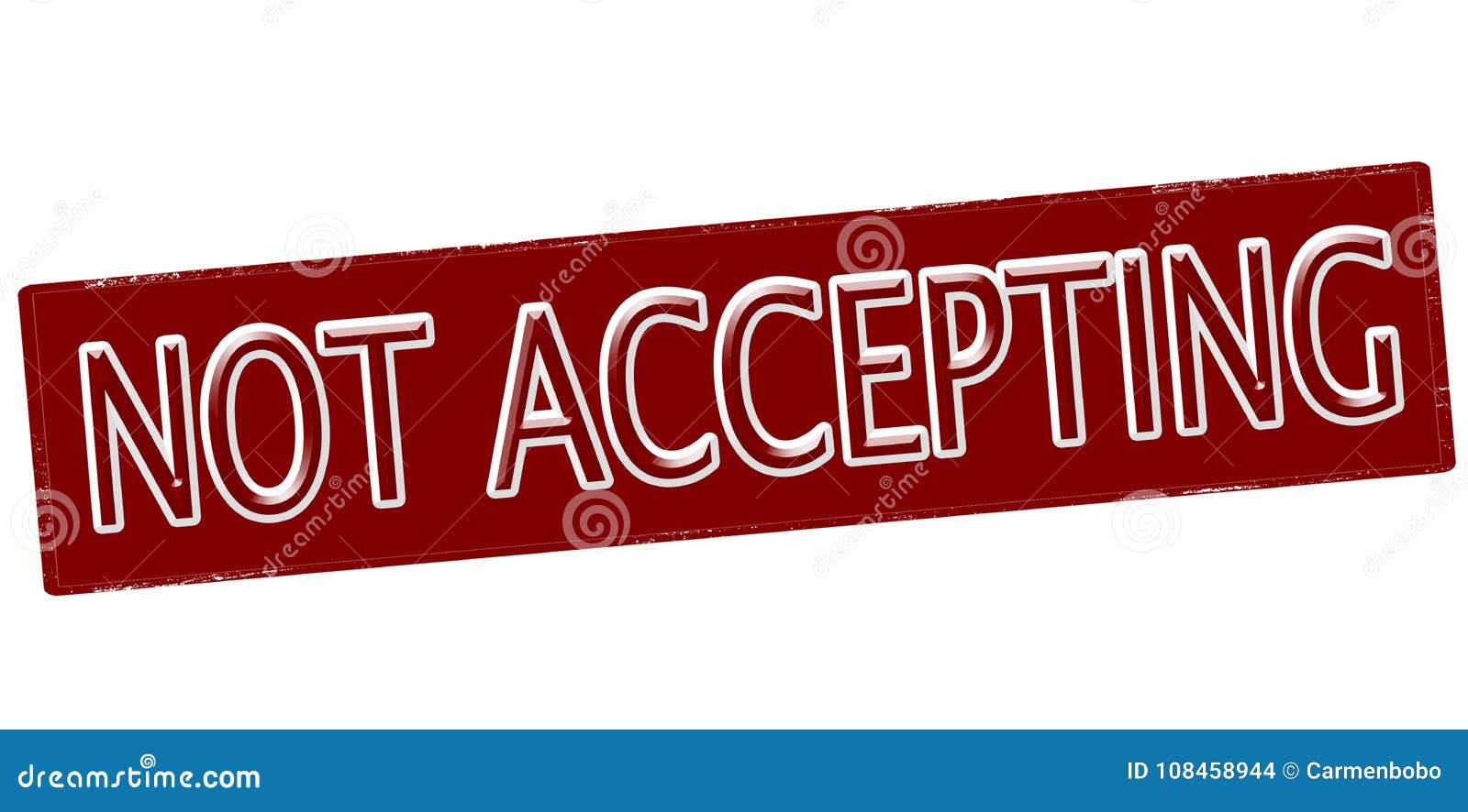 Not accepting stock illustration. Illustration of nope - 108458944