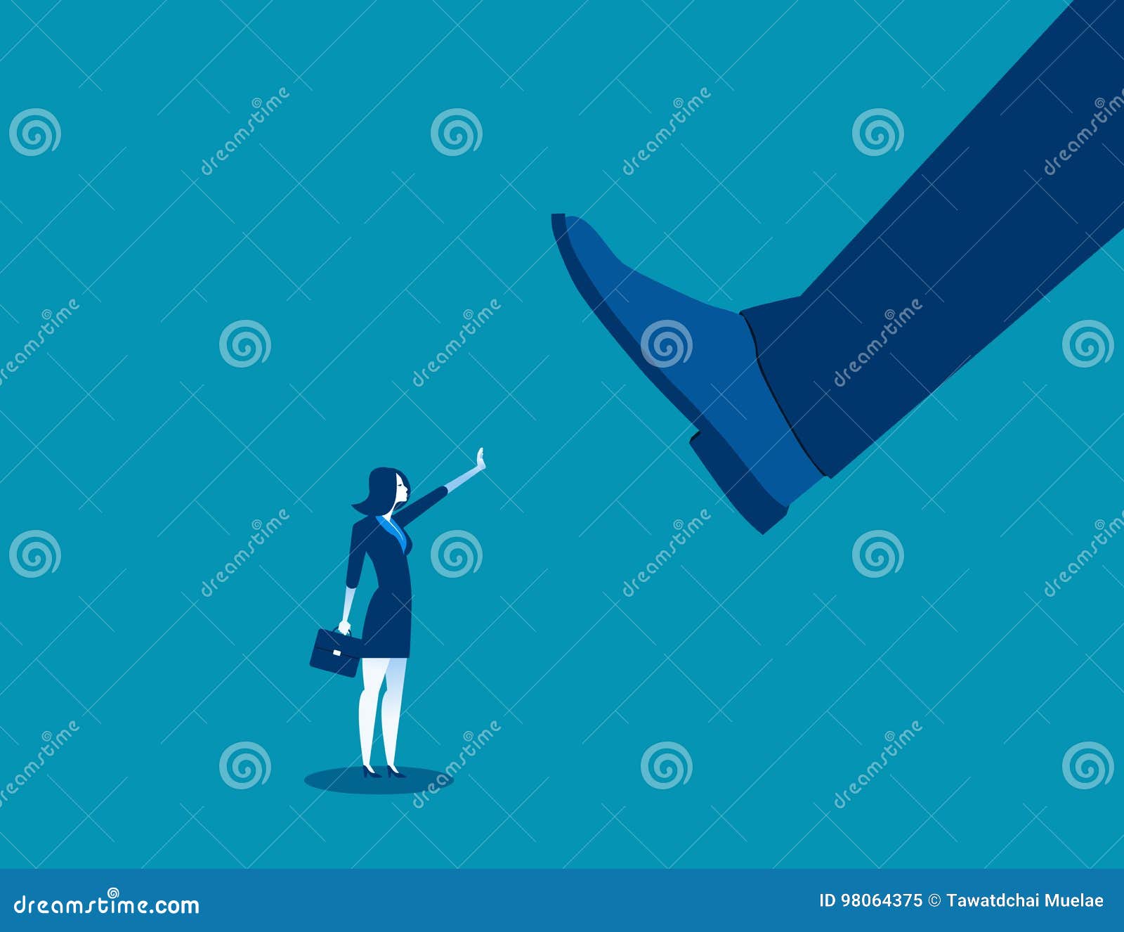 Not Afraid of Manager Power. Concept Business Illustration Stock Vector ...