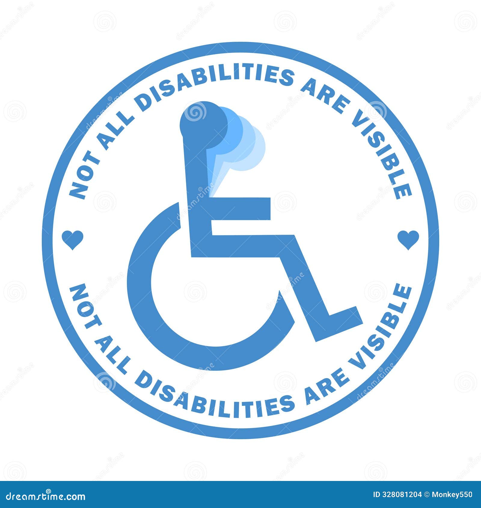 Not All Disabilities are Visible Stock Photo - Illustration of parking ...