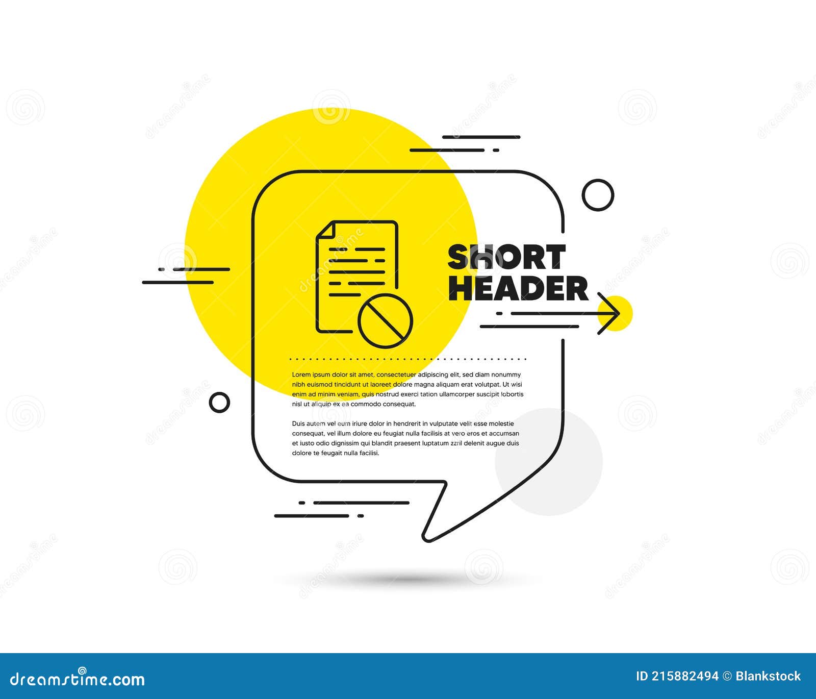 Not Allowed Document Line Icon. No File Sign. Vector Stock Vector ...