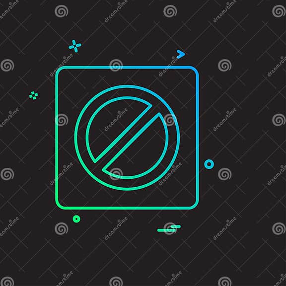 Not Allowed Icon Design Vector Stock Vector - Illustration of graphic ...