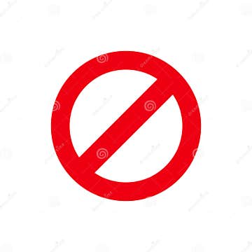 Not Allowed Icon. Flat Illustration of Not Allowed Vector Icon for Web ...