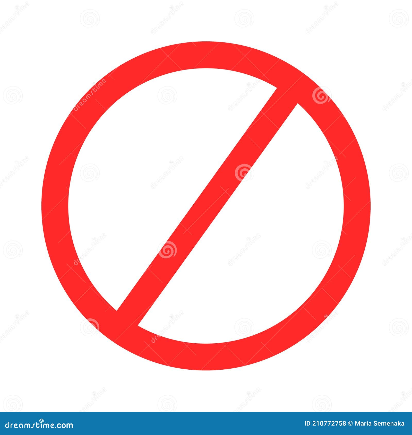 Not Allowed Sign on White Background Stock Vector - Illustration of ...