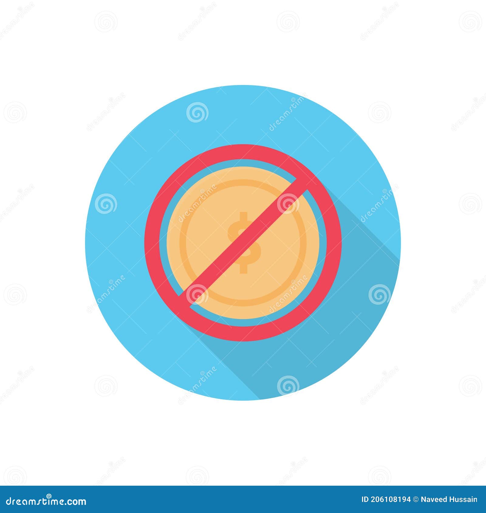 Not allowed stock vector. Illustration of wrong, pictogram - 206108194