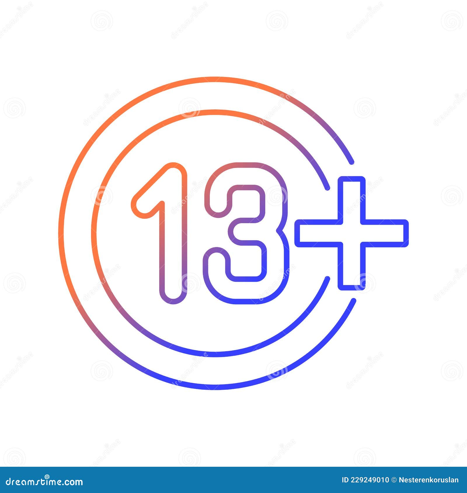 Not Appropriate for Kids Gradient Linear Vector Manual Label Icon Stock ...