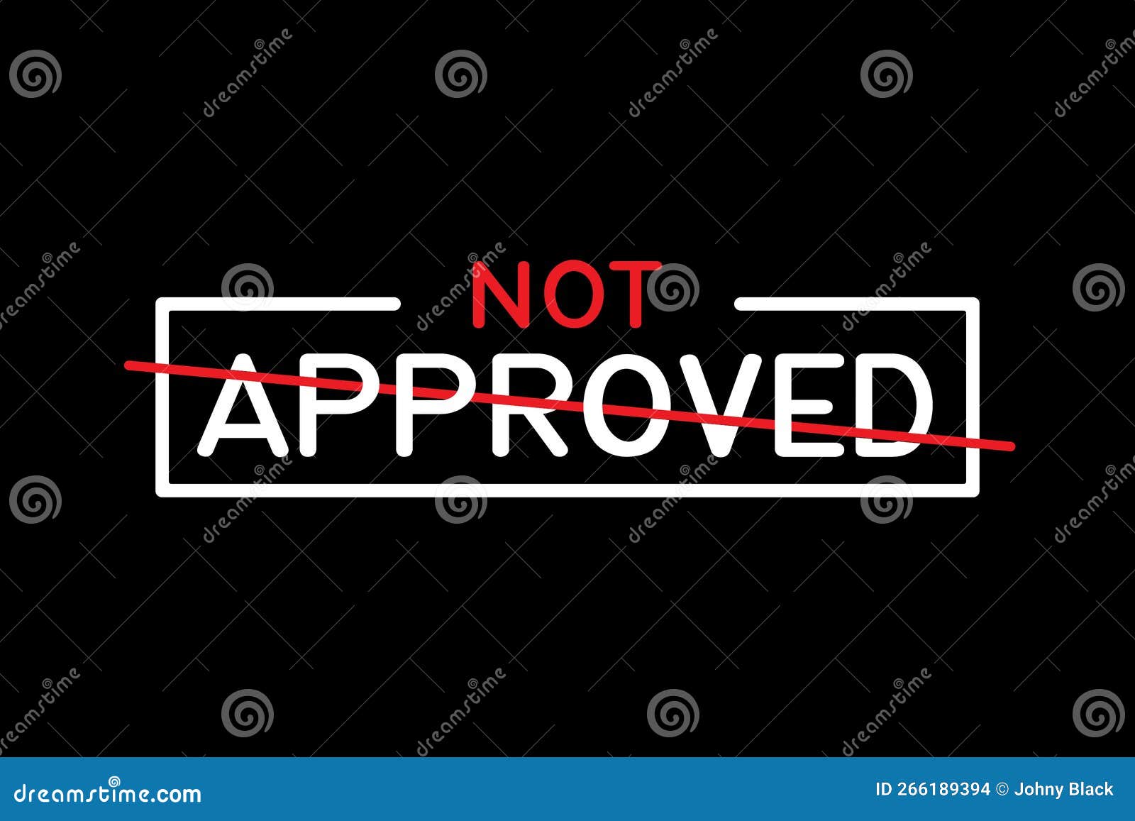 Not Approved Design Template. Vector and Illustration. Stock Vector ...