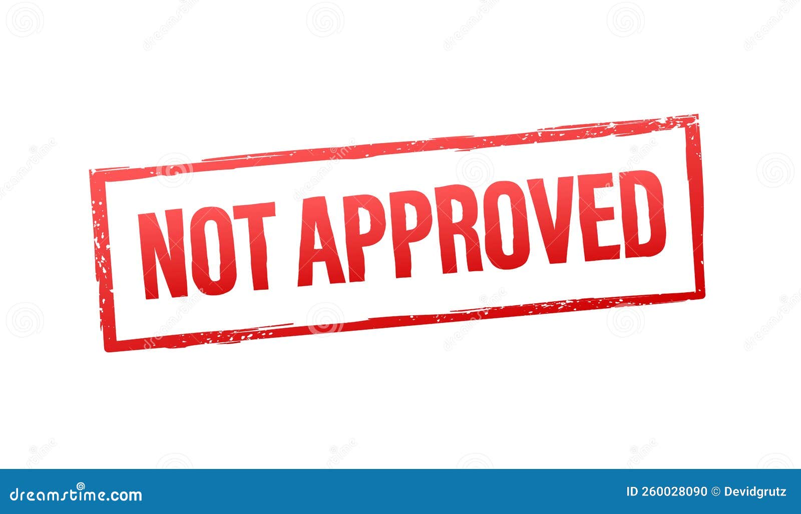 Not Approved Rubber Stamp, Label. Vector Stock Illustration. Stock ...