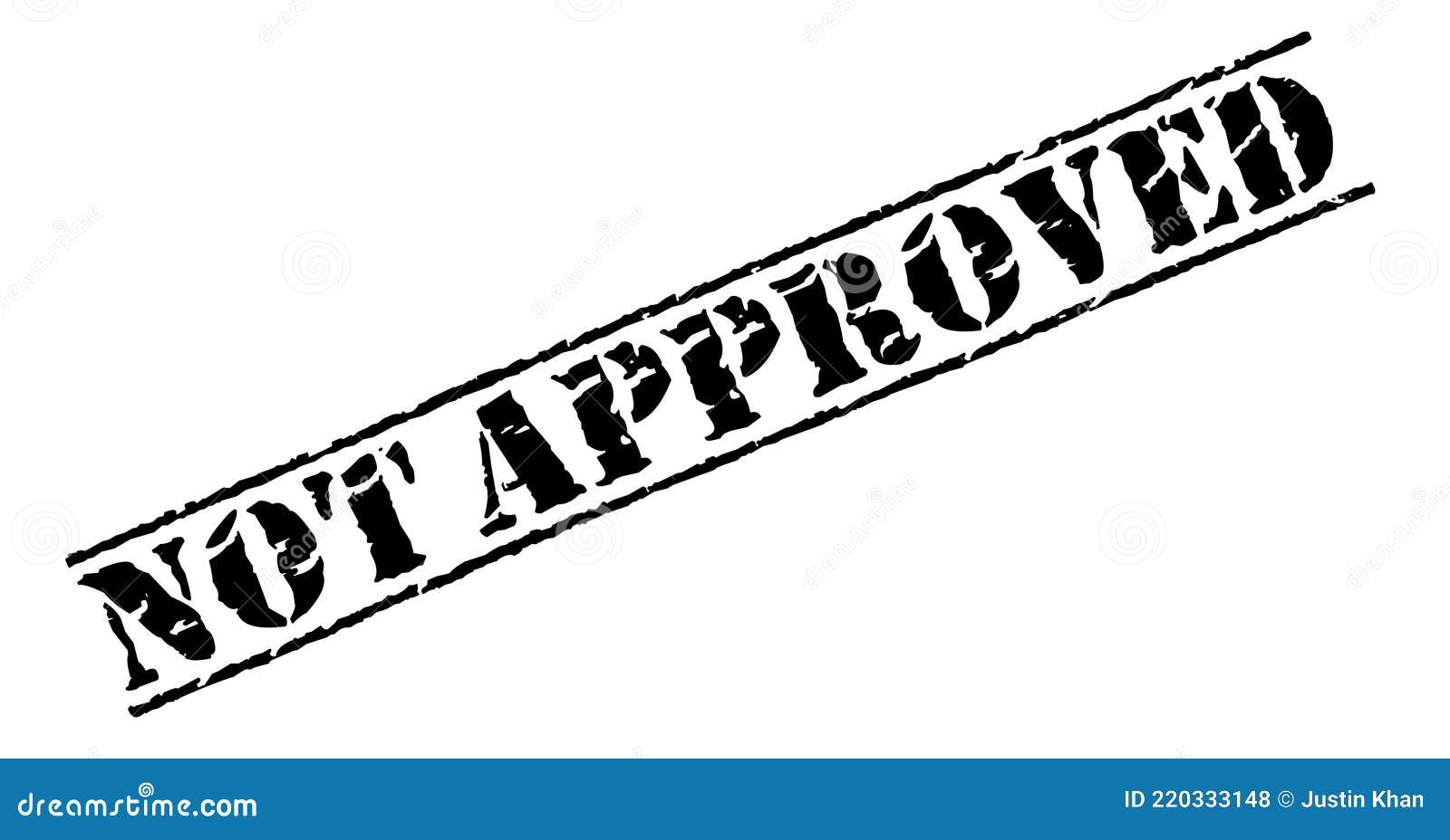 NOT Approved stamp black stock illustration. Illustration of font ...