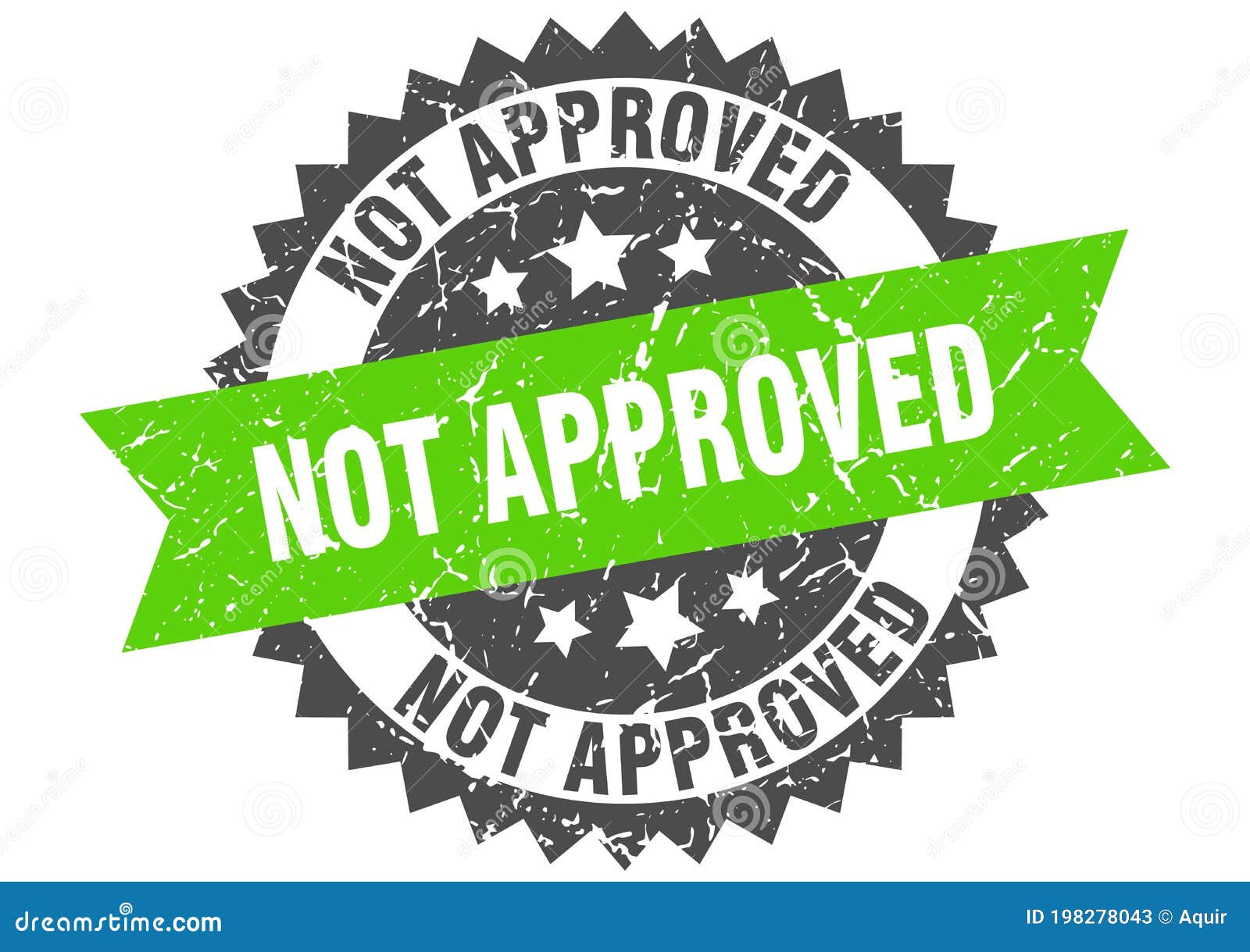 Not Approved Stamp. Not Approved Grunge Round Sign Stock Vector ...