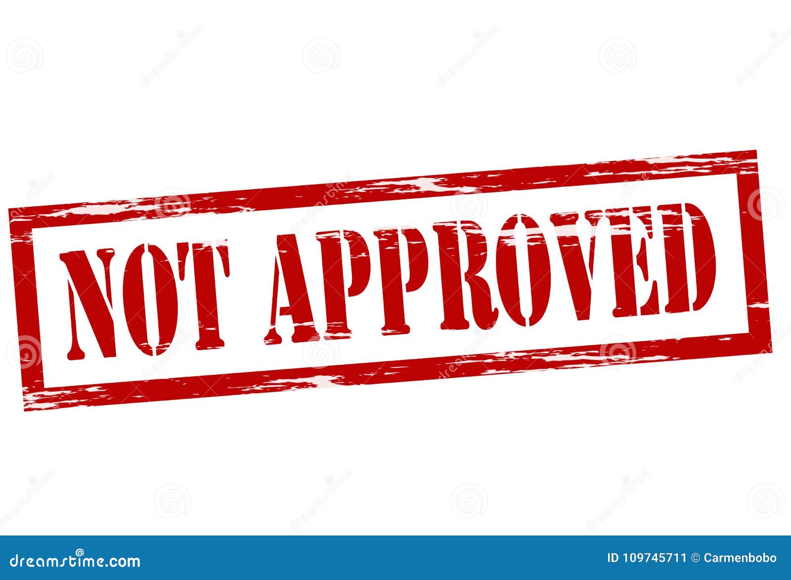 Not approved stock illustration. Illustration of grunge - 109745711