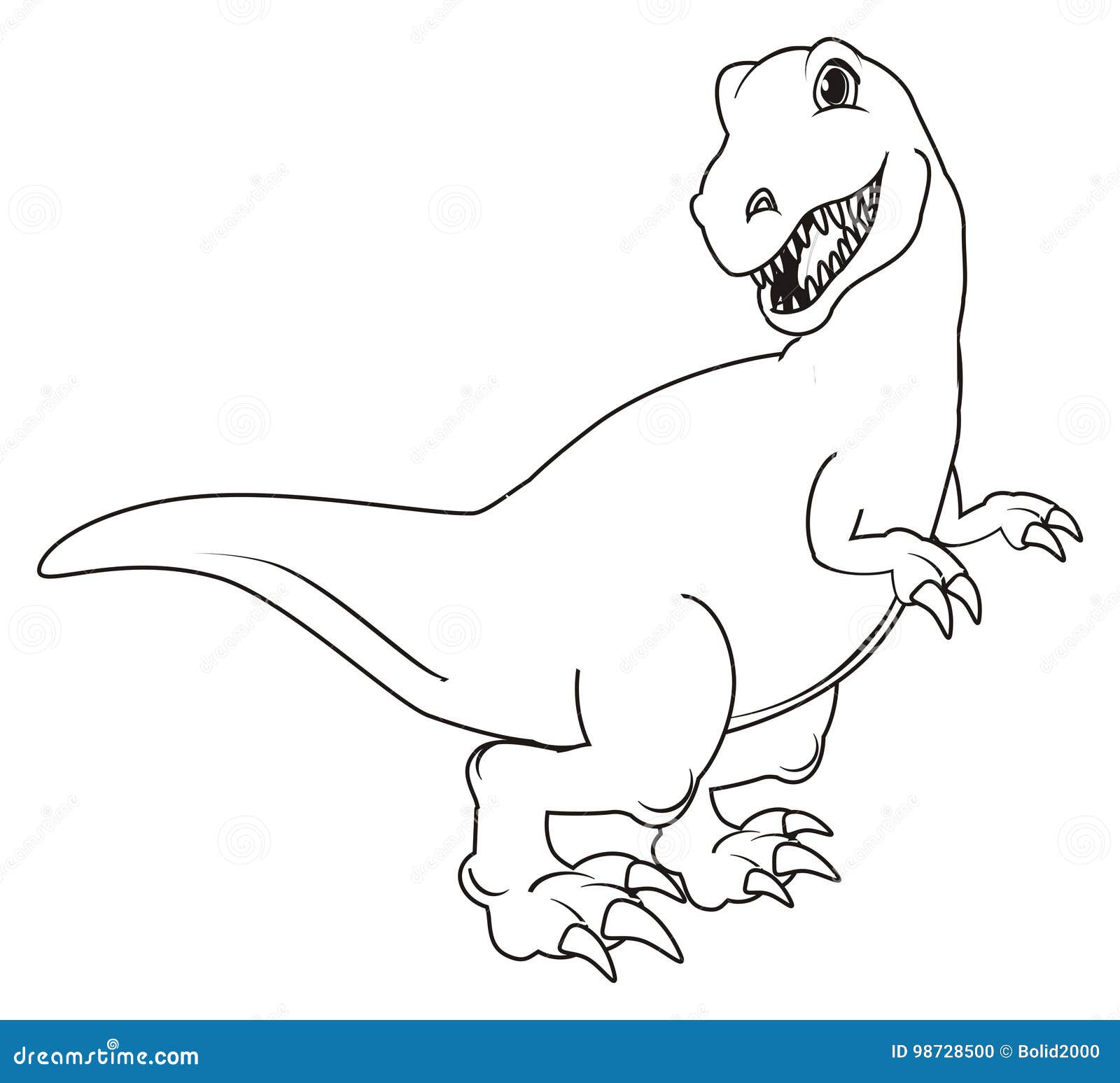 Not colored dinosaur stock illustration. Illustration of background ...