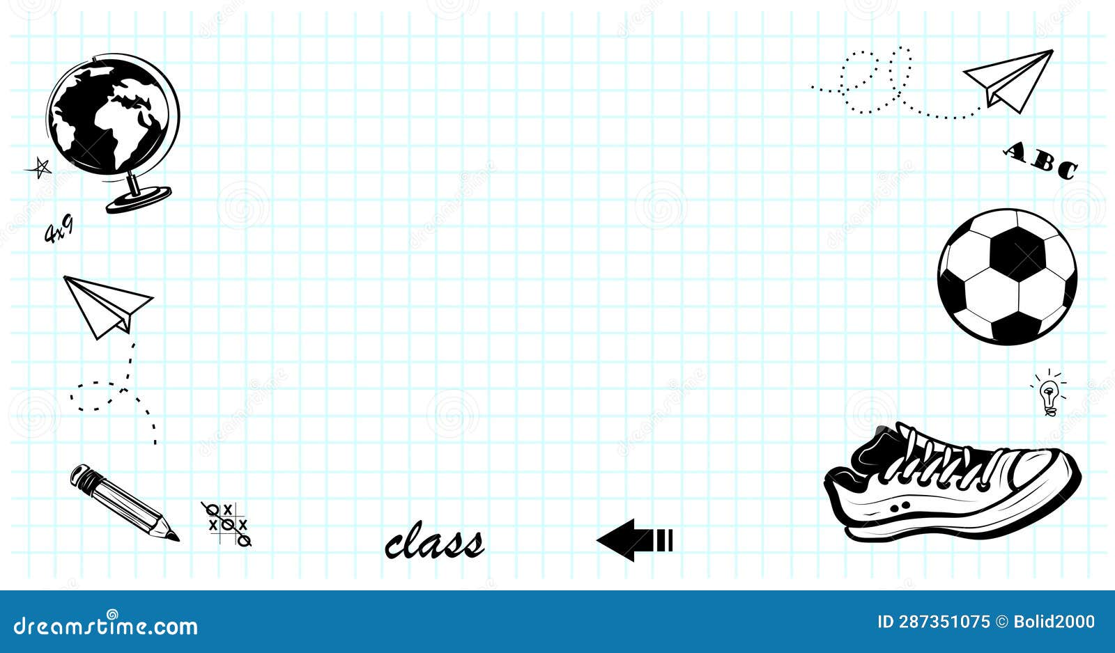 Time to school stock illustration. Illustration of text - 287351075