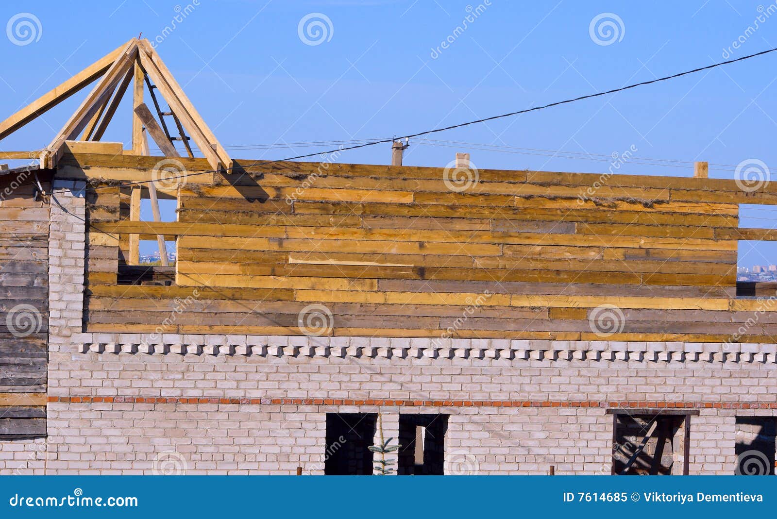 Not complete building stock image. Image of frame, outdoors - 7614685