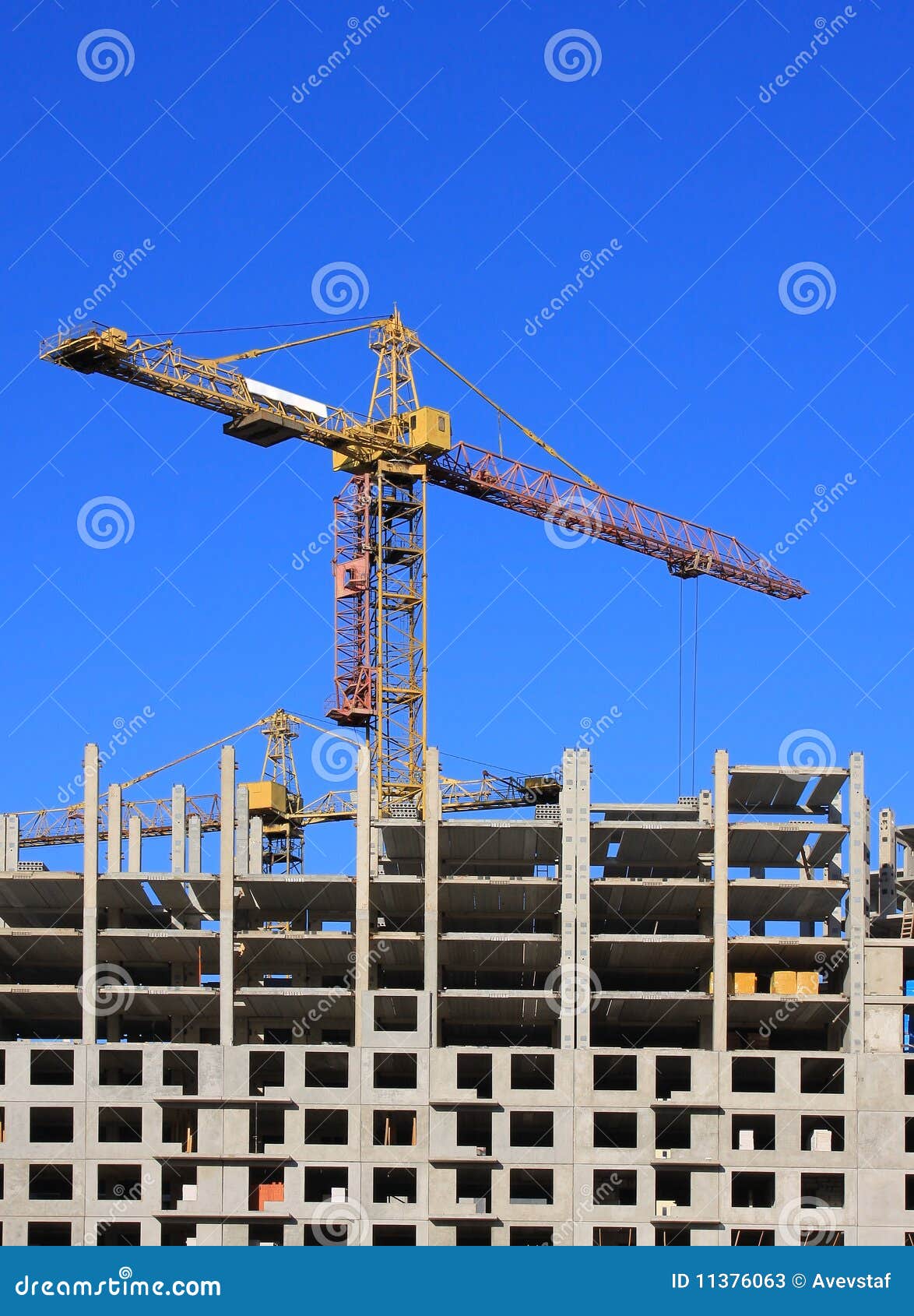 Not completed building 4 stock image. Image of beams - 11376063