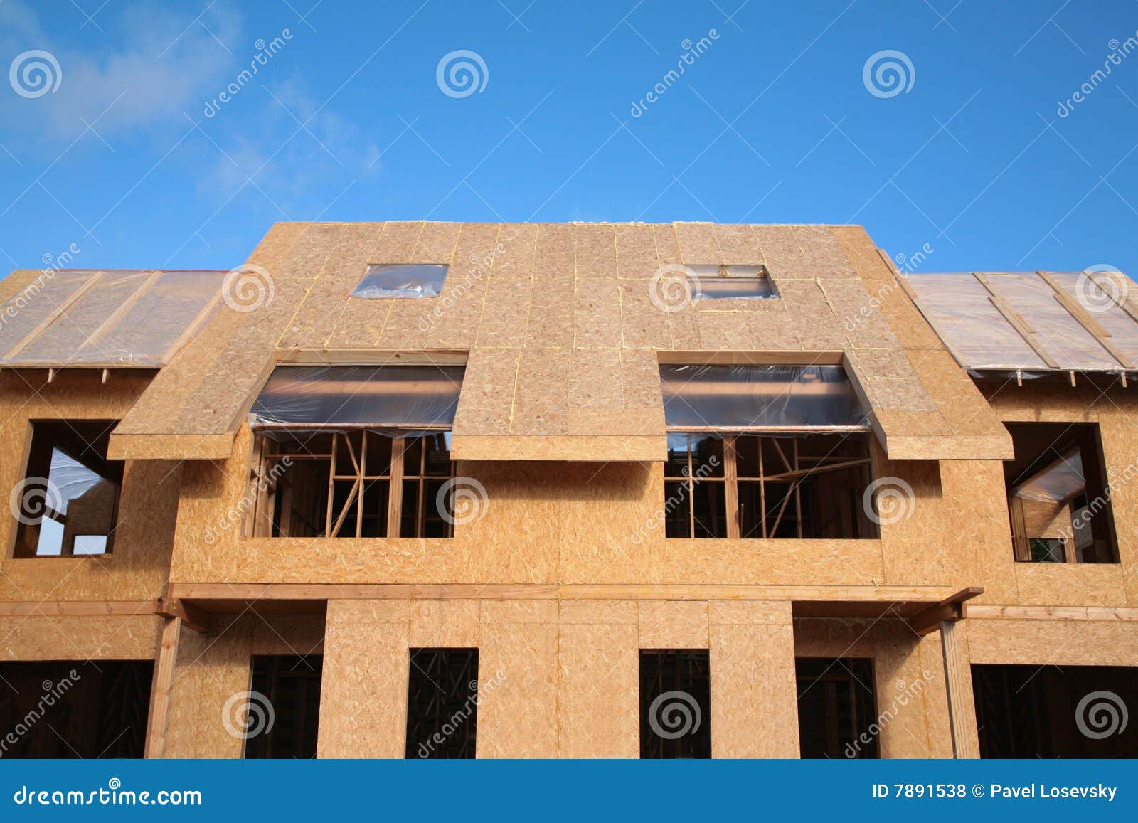 Not completed house stock photo. Image of wall, pine, pediment - 7891538