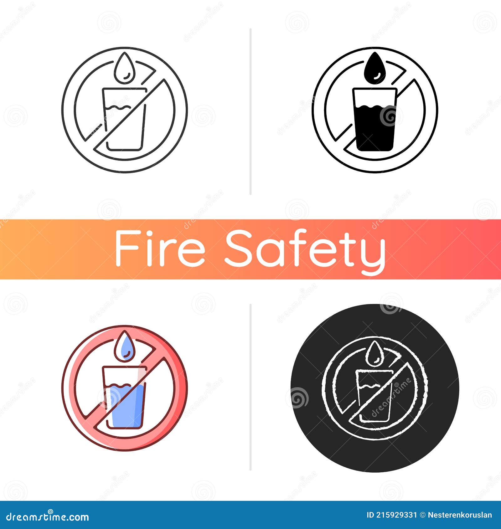 Not drinking water icon stock vector. Illustration of danger - 215929331